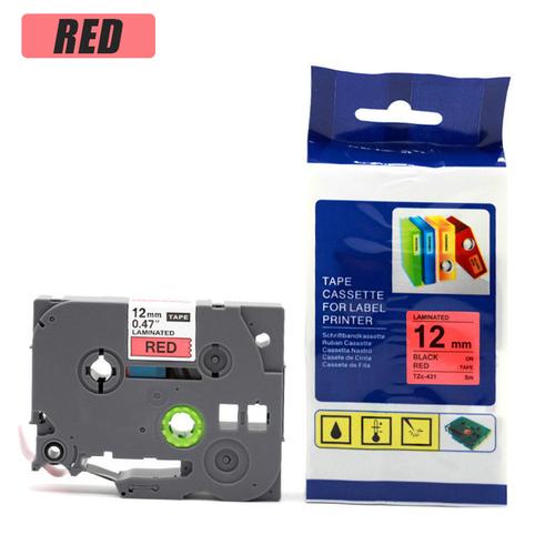 Jual Brother Label Tape TZE-231 12MM Black On White TZe231 - Merah ...