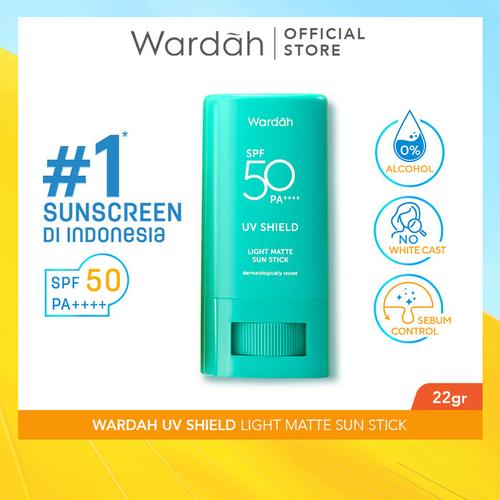 Jual Wardah UV Shield Light Matte Sun Stick - Sunscreen Wajah SPF 50 PA ...