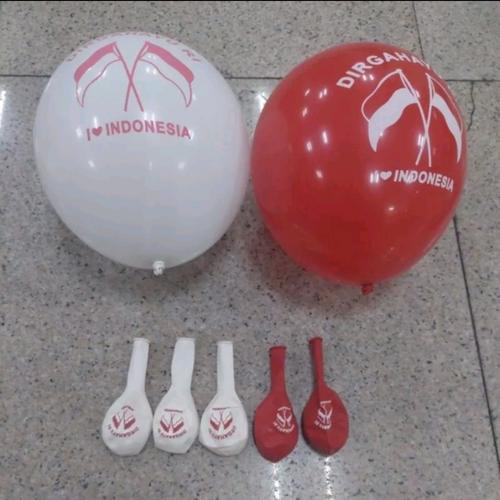 Jual (PAK) Balon Dirgahayu RI Merah & Putih 12 Inc Isi 100 Pcs - Putih ...
