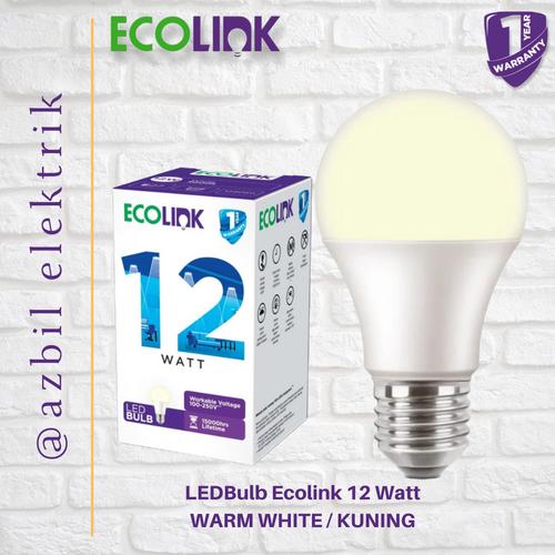 Jual Lampu Bohlam LED Bulb 12 Watt Ecolink 3000K - Kuning - Kota ...