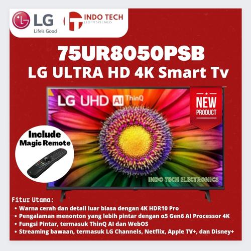Jual LG LED TV 75" 75UR8050PSB SMART ULTRA HD 4K THINQ AI 75UR8050 ...