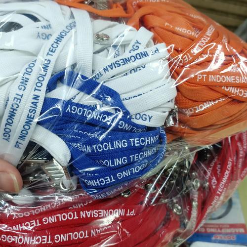 Jual Tali Name Tag TEBAL PRINT / CETAK TULISAN Tali Lanyard ID Card ...