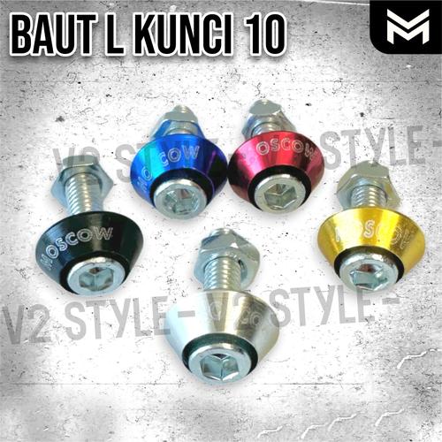 Jual BAUT L + RING KUNCI 10 BAUT POSH 6MM KUNCI L 10 / 6MM HARGA PER 1 ...