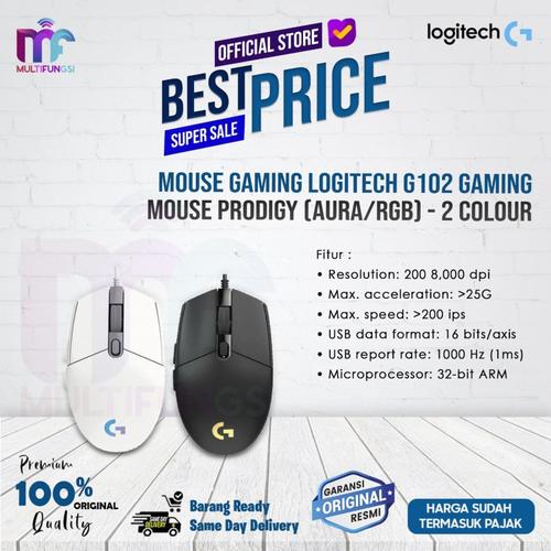 Jual Mouse Gaming Logitech G102 Gaming Mouse Prodigy (AURA/RGB) - Putih - Jakarta Pusat ...