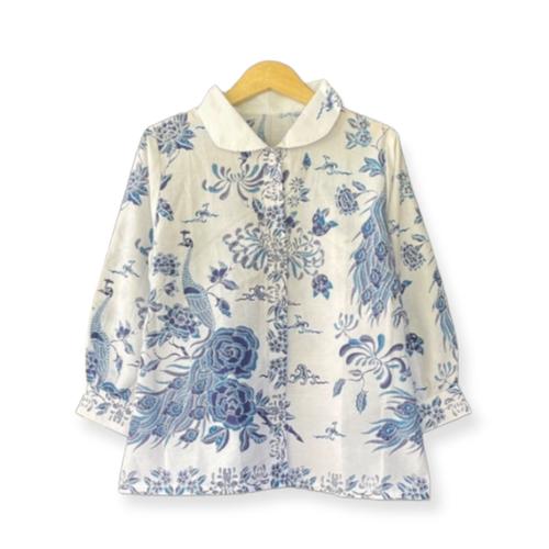 Jual Atasan Batik Wanita Blouse Batik Kerja Modern Burung Hong - Blouse ...