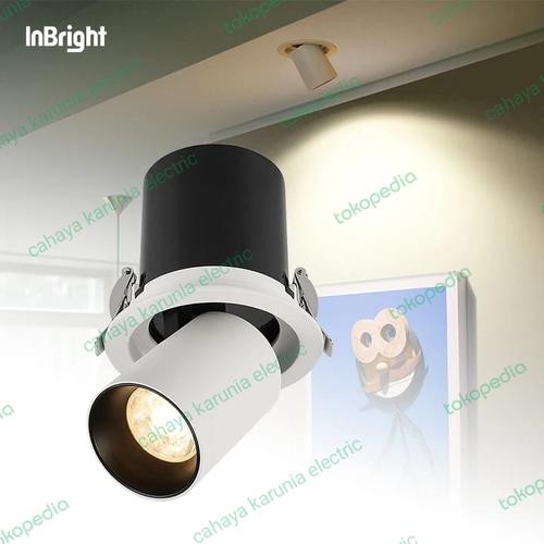 Jual downlight adjustable 12 watt putar 360 derajat / downlight track ...