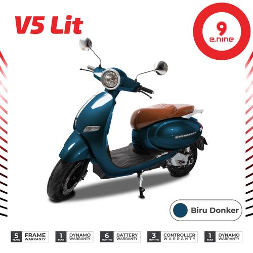 Promo Motor listrik E nine V5 Lithium - Biru Dongker Cicil 0% 3x ...