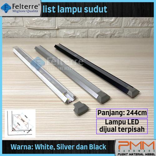 Jual list lampu sudut FELTERRE | cover alumunium akrilik led housing ...