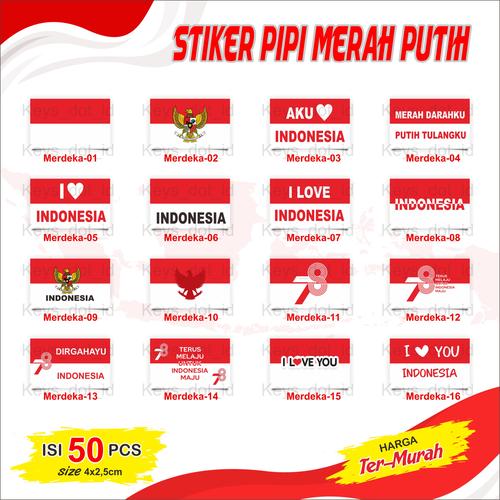 Jual STICKER STIKER PIPI BENDERA MERAH PUTIH ISI 50 PCS , STICKER ...