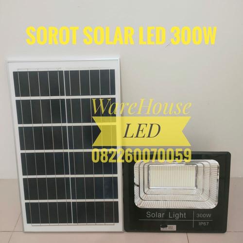 Jual Lampu Sorot Solar Tenaga Surya 300w Led 300watt Panel 300 watt ...