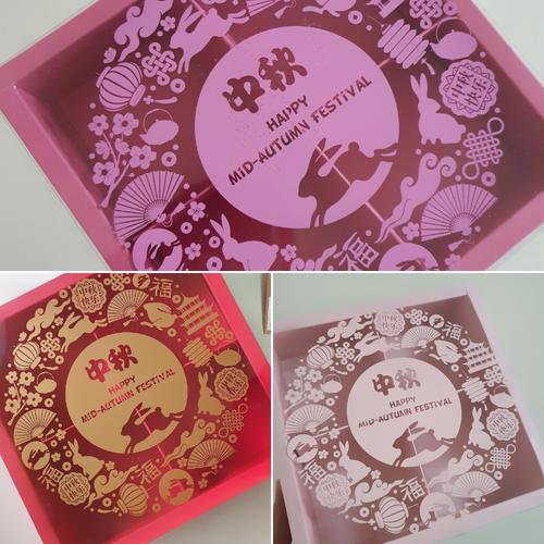 Jual Dus Mika Mooncake 100 gr Sekat 4 uk. 8.5x8.5x5 cm - Pink Salem ...