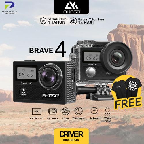 Promo AKASO Brave 4 Kamera Action Cam 4K Full HD Waterproof With Remote ...