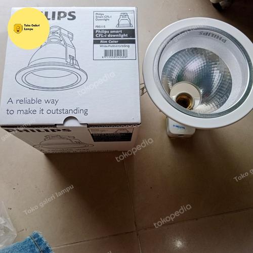 Jual KAP DOWNLIGHT PHILIPS FBS115 FBS 115 5 INCH 5" FITTING E27 putih ...