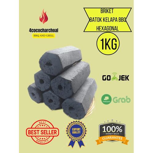 Jual arang/briket/briket batok kelapa hexagonal 1kg - Kab. Sleman ...