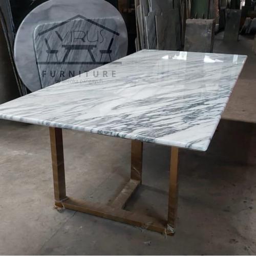 Jual Terlaris marble dining table meja marmer minimalis jepara - 140x80 ...
