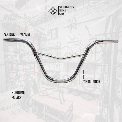 Jual HANDLEBAR SEPEDA BAR BMX OLD MODEL V STANG - Hitam - Kab ...