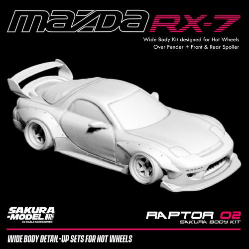 Jual Body Kit for MAZDA RX7 FD WIDE BODY SM31 Diecast 1/64 FREE BONUS ...