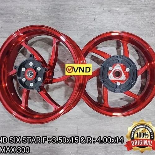 Jual VND SIX STAR Velg Racing Pelek Yamaha Xmax 250 PNP - Hitam ...