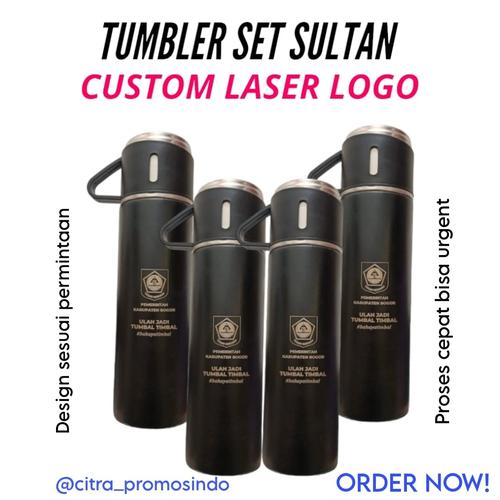 Jual TUMBLER SULTAN/TUMBLER FLASK SET/THERMOS CANGKIR CUSTOM LASER ...