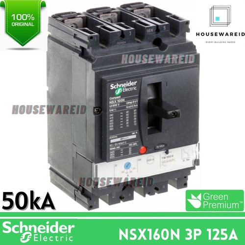 Promo MCCB 3p 125a Schneider NSX160N LV430841 3 Phase 125 Ampere NSX 50kA - Jakarta Pusat ...