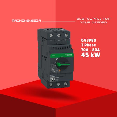 Jual MOTOR CIRCUIT BREAKER GV3P SCHNEIDER GV3P80 70A-80A 45KW ORIGINAL ...