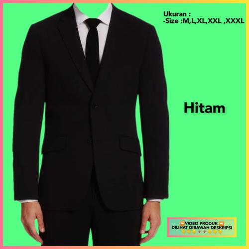 Jual Fashion Blazer Jas Pria Tuxedo Kerja Kantor Lelaki Polos Formal ...
