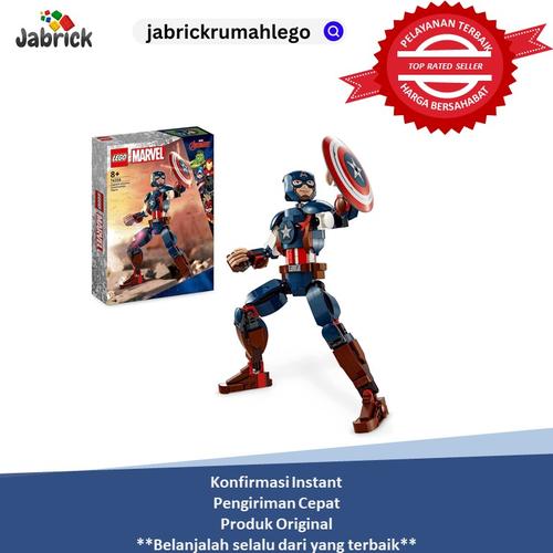 Jual LEGO 76258 Marvel Captain America Construction Figure Buildable ...