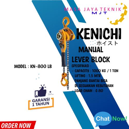 Jual KENICHI Lever Block Lever Hoist Kotrek Rantai cap. 1 Ton x 1,5 Mtr ...