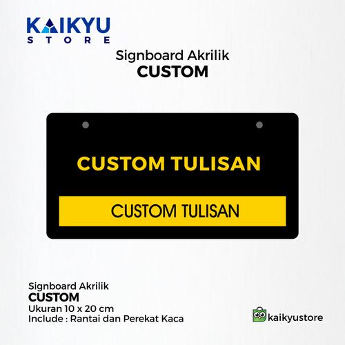 Jual Custom Tulisan Acrylic Sign board | Papan Custom | Sign Rantai ...