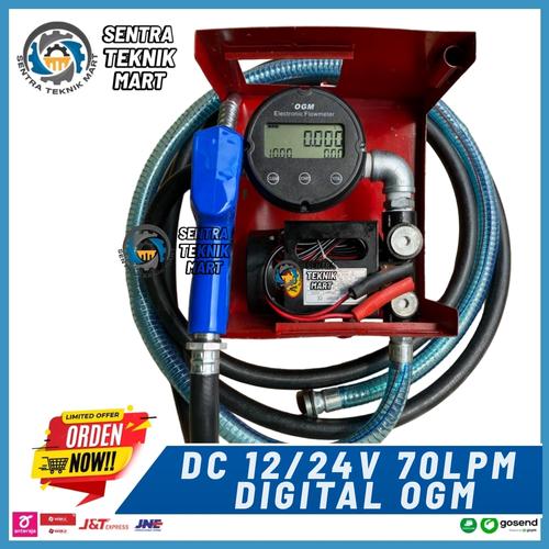 Jual Transfer BBM Flowmeter OGM Digital DC 12V/24V 70LPM pompa solar ...