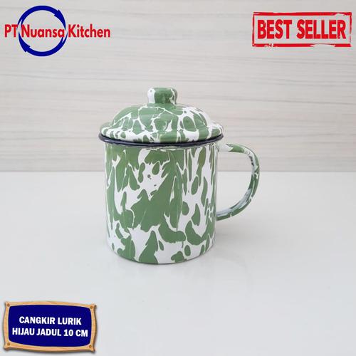Jual cangkir jadul enamel 10 cm / cangkir lurik jadul / gelas jadul ...