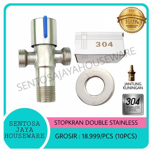 Jual STOPKRAN DOUBLE KRAN T STAINLESS / STOPKRAN CLOSET T STAINLESS ...
