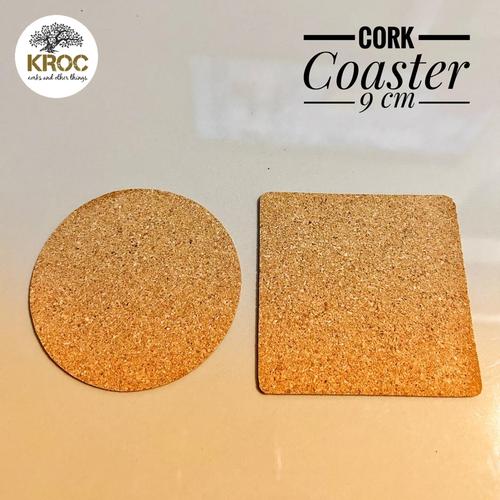 Jual Tatakan gelas Cork Coaster 9 cm tebal 2 mm - Kotak - Kab. Bogor ...