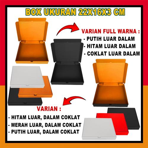 Jual Box 22x16x3 cm/Lipat Depan/Hampers/Karton Polos/Kemasan Kardus ...