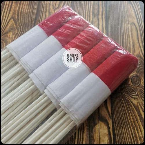 Jual [ISI 100 PCS] Bendera Pawai Kecil / Bendera Stik Merah Putih ...