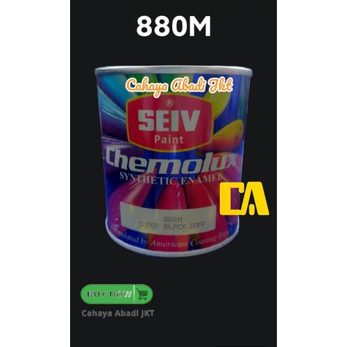 Jual Cat Minyak Kayu Besi SEIV 880M Super Black DOFF 200ml - Jakarta ...