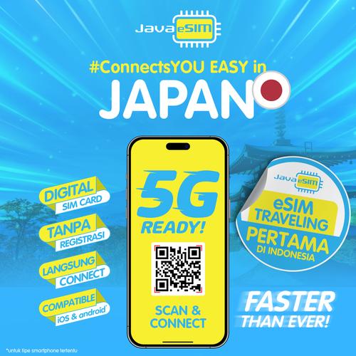 Promo JavaSIM eSIM 5G Japan Unlimited - 10 Hari, 1GB/Day - Jakarta ...