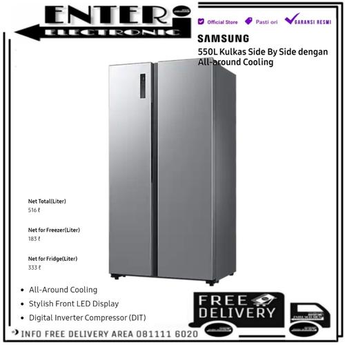 Promo SAMSUNG RS-52B3000M9/SE KULKAS SIDE BY SIDE INVERTER 550L ...