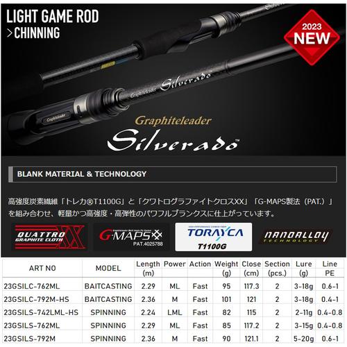 Jual Graphiteleader Silverado Model 2023 Casting Ultra Light UL Rod ...