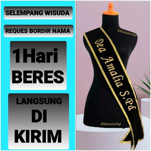 Jual SELEMPANG WISUDA BORDIR BULUDRU/SYAL PIAGAM/SELENDANG PENGHARGAAN ...