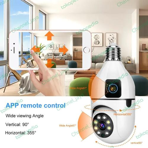 Jual CCTV PTZ Lampu Dual Lens Monitor Ganda V380Pro IP Camera Wifi ...