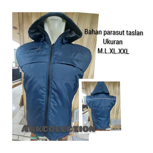 Jual rompi/rompi parasut taslan/rompi costum/rompi pria - dongker ...