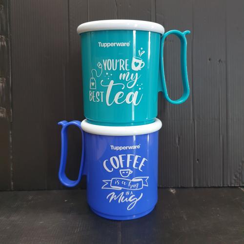 Jual Tupperware Jumbo Mug 600ml Gelas Minum Jumbo Bertutup - Hijau ...