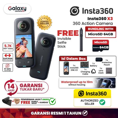 Promo Insta360 ONE X3 360 Action Camera Insta 360 ONE X 3 Garansi Resmi ...