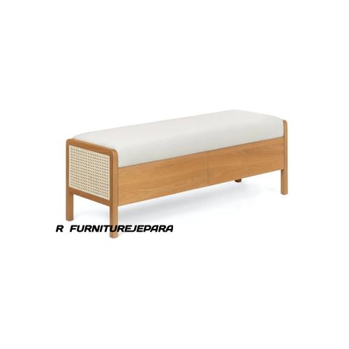 Jual bench sofa storage stool minimalis kayu jati bangku tunggu panjang ...