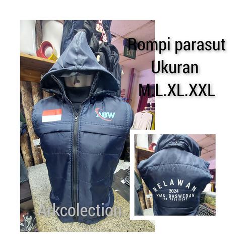 Jual rimpi anis/rompi parasut/rompi pria/rompi relawan anis - dongker ...