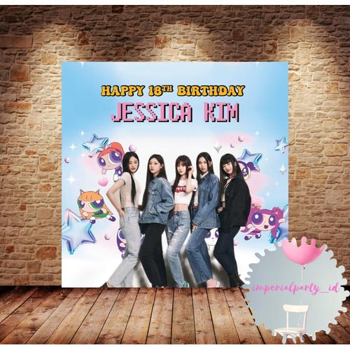 Jual Custom Backdrop Banner Spanduk Happy Birthday NewJeans Kpop ...