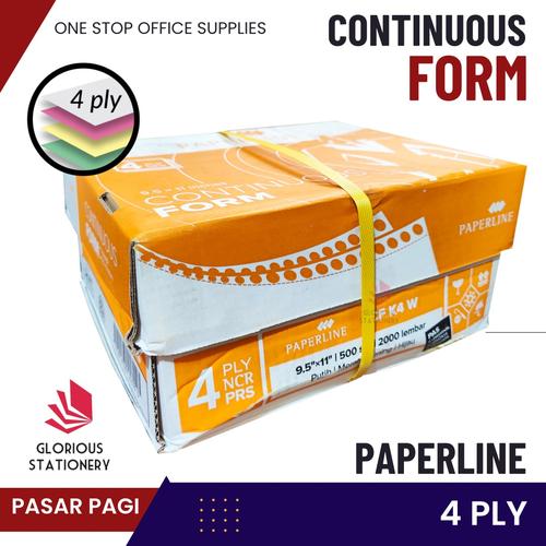 Jual kertas continous form uk 9.5 x 11 4ply merk Paperline - Jakarta ...