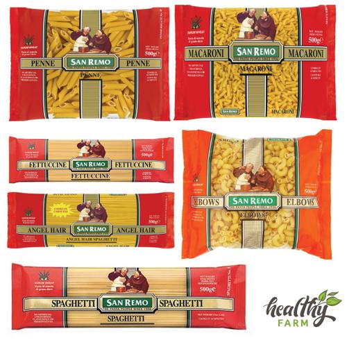 Jual San Remo Pasta Spaghetti Fettucine Elbow Fusilli Penne Macaroni ...