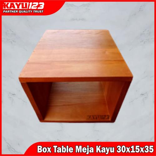 Jual Box Table Meja Kayu Kotak Minimalis Meja Kotak - 30x35x35 ...